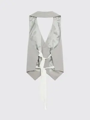 MAISON MARGIELA Slim Fit Wool Blend Tailored Gilet With Asymmetrical Hem