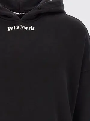 Palm Angels Cotton Hoodie With Logo