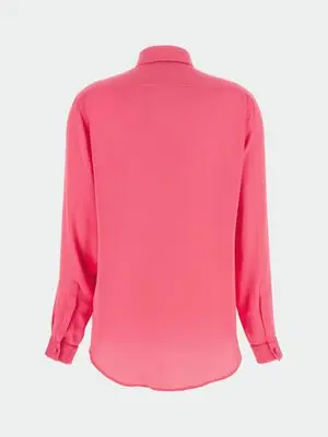 TOM FORD Silk Dress Shirt With Pleated Bib - Fuchsia