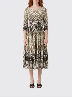 Samantha Sung A-line Floral Print Cotton Midi Dress - Multicolor