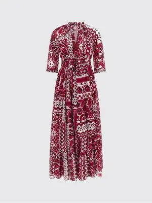 Samantha Sung Eden A-line Floral Print Cotton Midi Dress