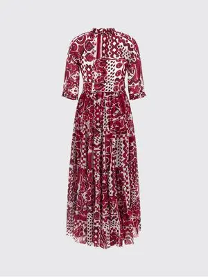Samantha Sung Eden A-line Floral Print Cotton Midi Dress