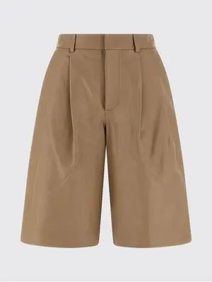 YVES SALOMON High-waisted Lambskin Leather Knee-length Shorts