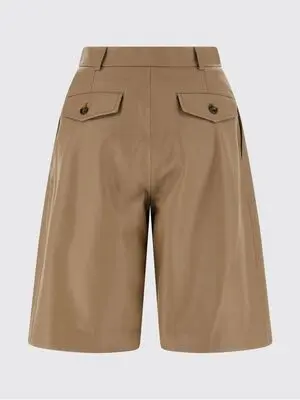 YVES SALOMON High-waisted Lambskin Leather Knee-length Shorts