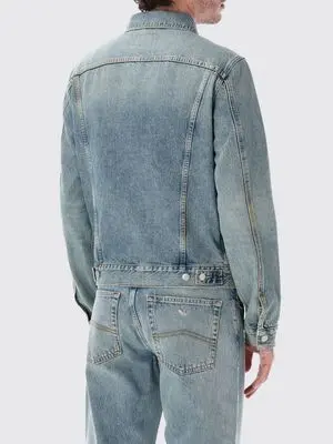 Emporio Armani Cotton Denim Jacket With Patch Pockets