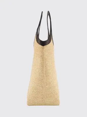 COURREGES Raffia Tote Bag With Hoop Handles