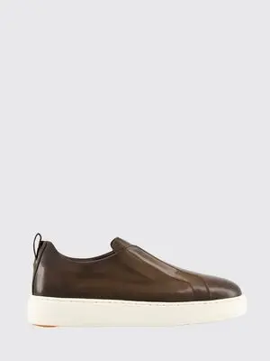 Santoni Leather Sneakers - Brown