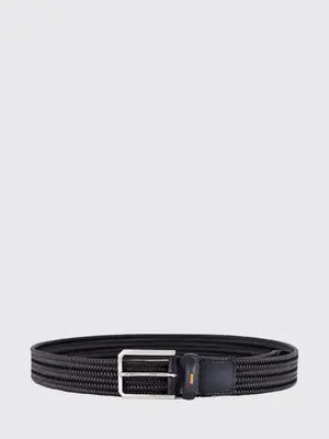 Santoni Leather Belt - Black
