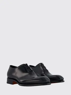 Santoni Smooth Calfskin Leather Oxford Lace-up Shoes