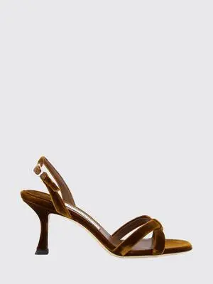 JIMMY CHOO Elsy Velvet Slingback Sandals - Bronze