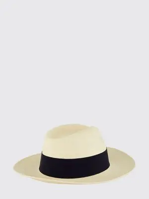 Frescobol Carioca Raffia Hat With Grosgrain Ribbon