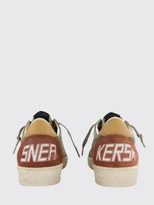 GOLDEN GOOSE Ball Star Distressed Leather Sneakers - Military