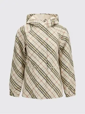 Burberry Check Print Hooded Jacket