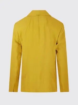 Max Mara Linen Single-breasted Blazer - Yellow