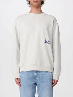 Barbour Cotton Crew Neck Sweatshirt With Logo - White