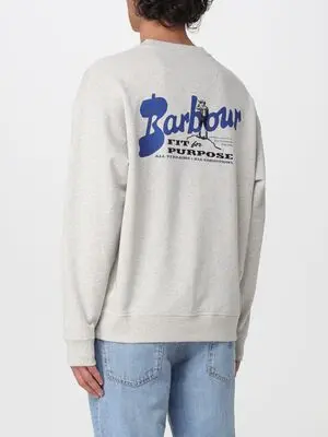 Barbour Cotton Crew Neck Sweatshirt With Logo - White