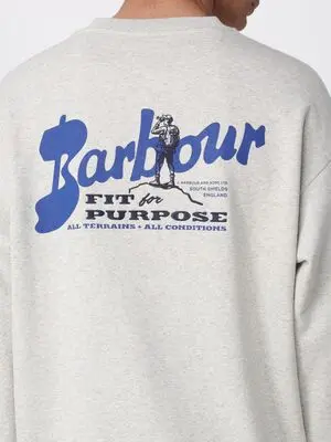 Barbour Cotton Crew Neck Sweatshirt With Logo - White