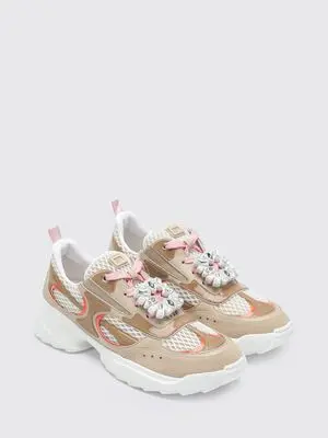 ROGER VIVIER Viv' On The Run Sneakers In Mesh And Leather