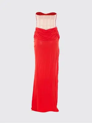 Elisabetta Franchi Sweetheart Neckline Off-the-shoulder Long Dress