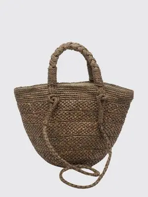 IBELIV Raffia Arona Bucket Bag - Brown