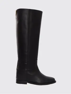 VIA ROMA 15 Smooth Leather Knee-high Wedge Boots