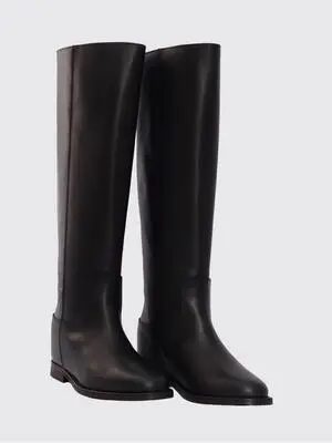 VIA ROMA 15 Smooth Leather Knee-high Wedge Boots