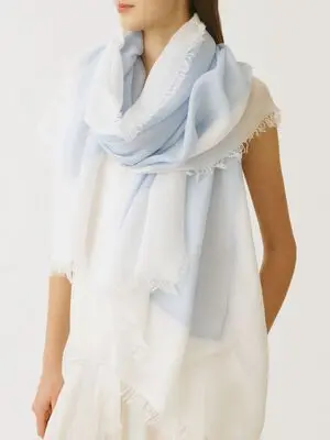 Fabiana Filippi Cashmere Blend Scarf - Gnawed Blue