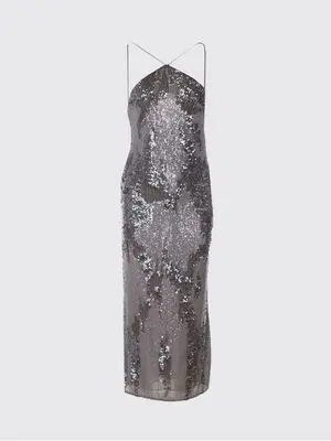 Patrizia Pepe Sequined Halterneck Midi Dress