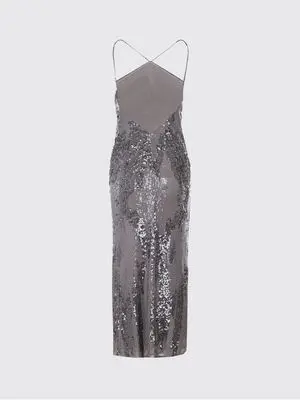 Patrizia Pepe Sequined Halterneck Midi Dress