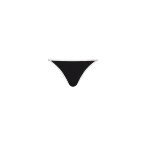 L'AGENCE Violet String Bikini Bottom - Black/white Trim