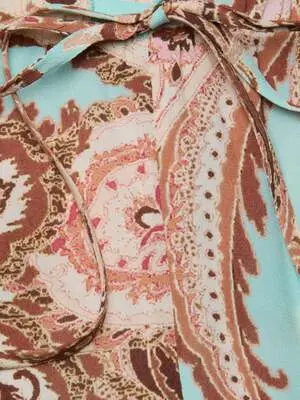 L'Agence Geraldine Paisley Print Cover-up Pants