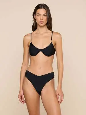 L'Agence Tenali Underwire Bikini Top - Black