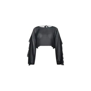 L'Agence Ambala Mesh Cover-up Top - Black Mesh