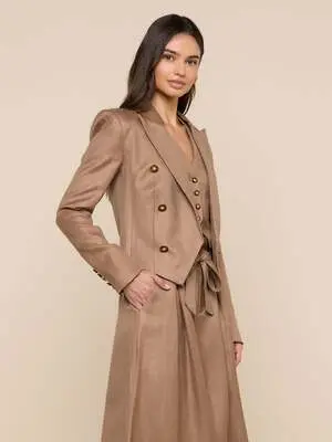 L'Agence Lila Linen-blend Blazer