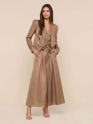 L'Agence Lila Linen-blend Blazer