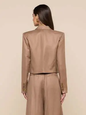 L'Agence Lila Linen-blend Blazer