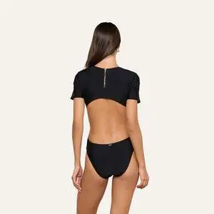 L'Agence Akola Short Sleeve One-piece Swimsuit