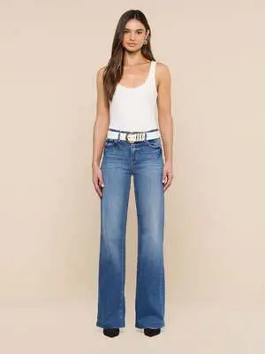 L'Agence Tobar Embossed Leather Belt With Mixed-metal Buckle