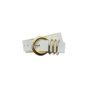 L'Agence Tobar Embossed Leather Belt With Mixed-metal Buckle - White Lizard Embossed