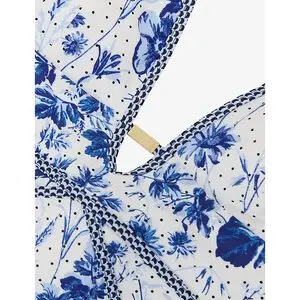 REISS Lucia Halterneck Printed Swimsuit