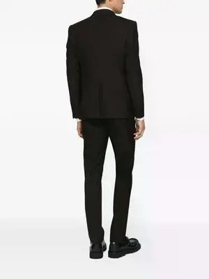 Dolce & Gabbana Double-breasted Stretch Wool Sicilia-fit Suit - Black