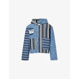 HONOR THE GIFT Indigo Tapestry Cotton-blend Hoody