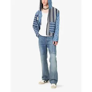 HONOR THE GIFT Indigo Tapestry Cotton-blend Hoody