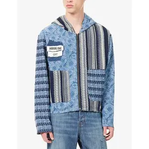 HONOR THE GIFT Indigo Tapestry Cotton-blend Hoody