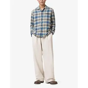 ALLSAINTS Alta Logo-embroidered Checked Cotton Shirt