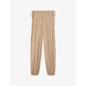 ALLSAINTS Eshe Balloon-leg Satin Trousers - Pinto Brown
