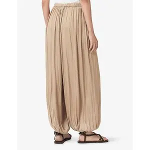 ALLSAINTS Balloon Leg Satin Trousers - Pinto Brown