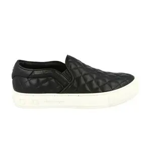 FERRAGAMO Quilted Slip-on Sneakers - Black