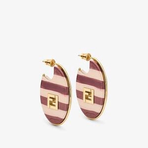 Fendi Oval Hoop Earrings - Multicolour