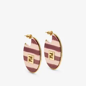 Fendi Oval Hoop Earrings